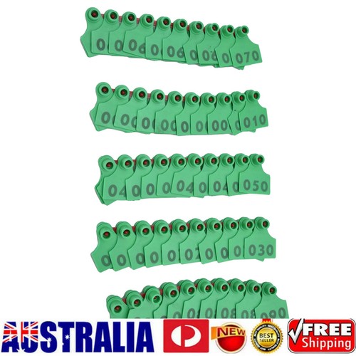 Cow & Pig Ear Tag 100Pcs TPU Labels with Number 001‑100 Farm Livestock ...