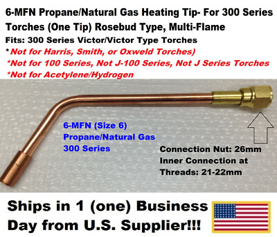 6-MFN Propane/Natural Gas Heating Tip-1 Tip-300 Series for Victor Type ...