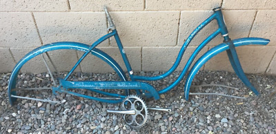 Schwinn Hollywood 26” Girls Bike Frame Fork Fenders Cranks Vintage Old ...
