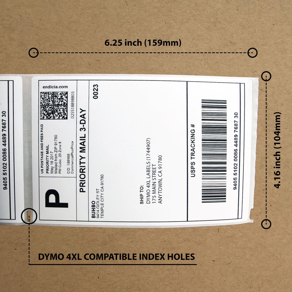 DYMO 4XL Thermal Shipping Labels 4x6 Jumbo Roll 1744907 887503179156| eBay
