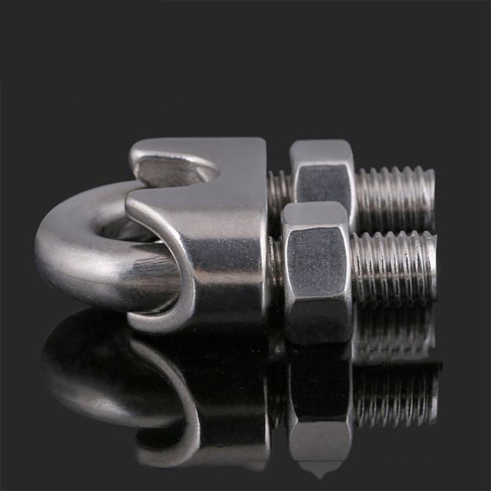 10PCS U Saddle Fastener Wire Rope Chuck Wire Cable Clamp Metal Rope ...