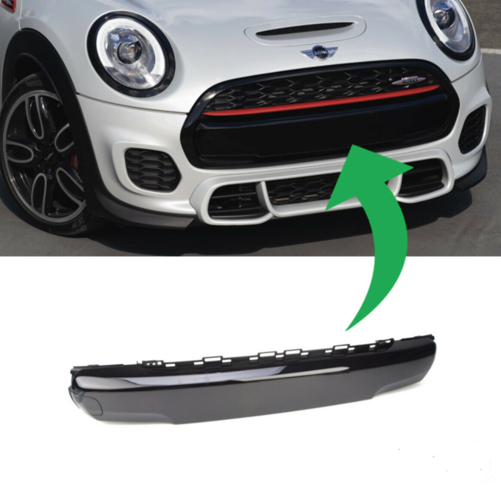 For MINI Cooper F56 Front Number Plate Plinth Bumper JCW BLACK F55 F57 ...