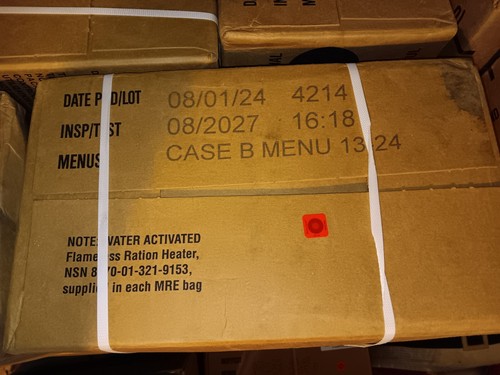 MRE Menu Case B, Insp Date 07/2027, 12 Total Meals Ready to Eat. | eBay