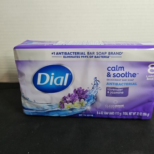 8 Count Dial Bar Soap Lavender & Jasmine 4 oz Bars New Antibacterial ...