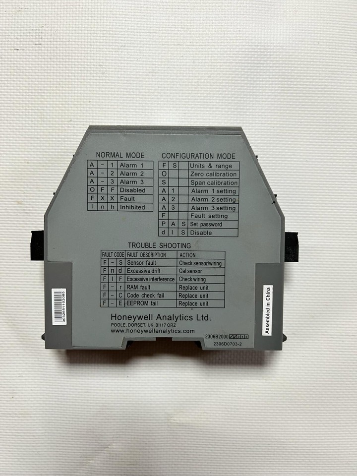 HONEYWELL UNIPOINT 3 Wire mV bridge Controller 2306B2000 | eBay