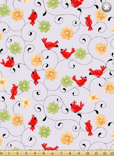 Susybee Birds Floral Swirl Lilac Cotton Quilting Fabric 1/2 YARD | eBay