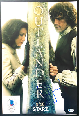 SAM HEUGHAN CAITRIONA BALFE DUAL SIGNED 12X18 POSTER PHOTO OUTLANDER ...