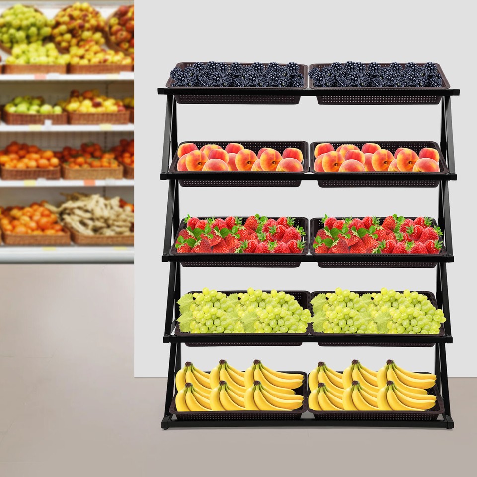 Large Market Retail Display Rack Shelf Merchandiser Fruit Vegetable ...