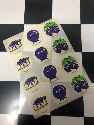 Vintage CTP Scratch and Sniff Stickers Blueberry Scent Full Sheet - NOS ...