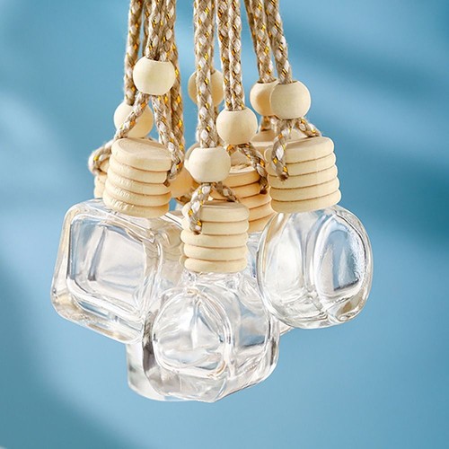 Glass Hanging Diffuser Wooden Caps Air Fresher Car Aroma Diffuser Car ...