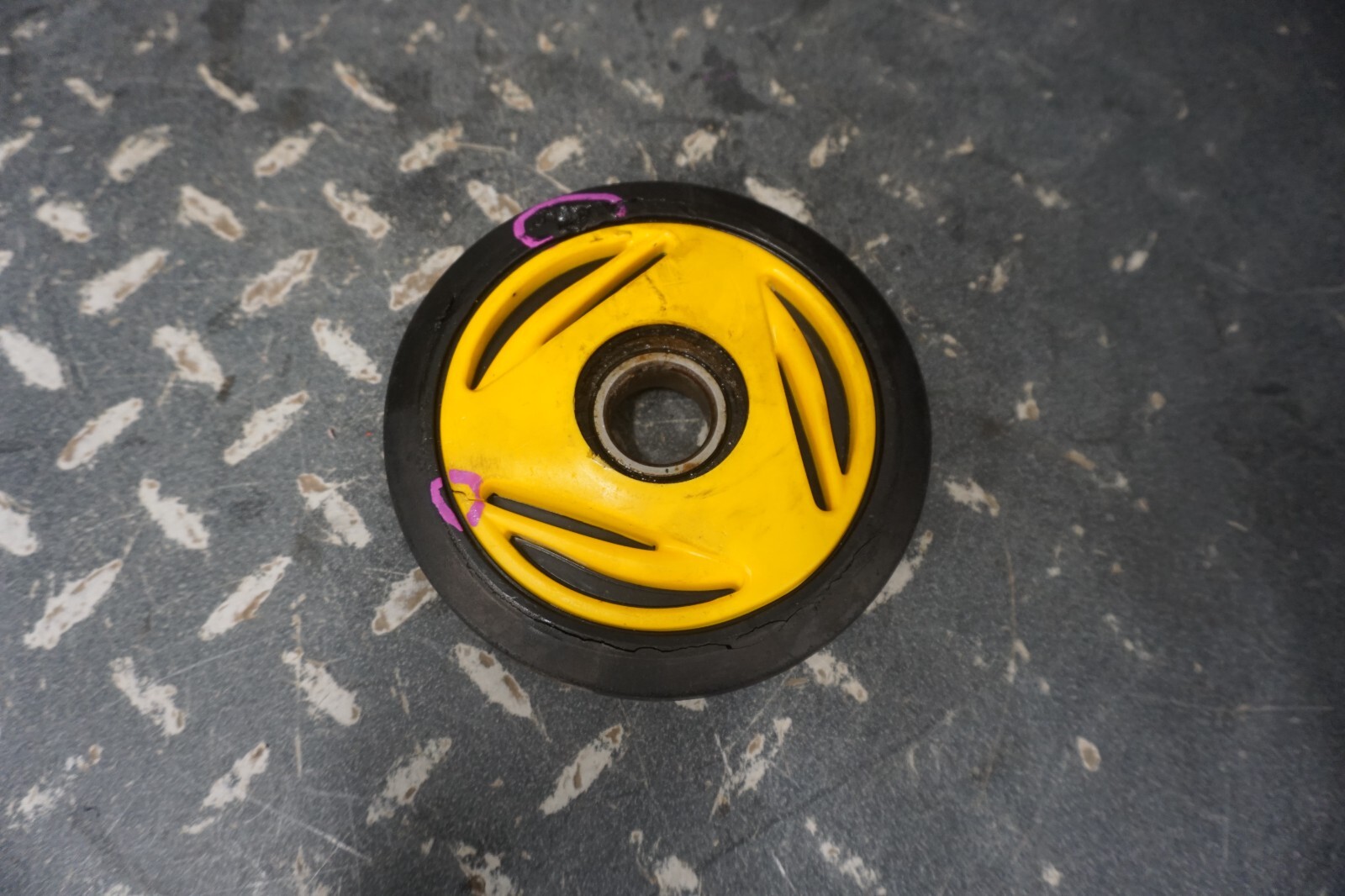 1998-2012 Ski-Doo OEM Idler Outer 165mm Wheel Yellow MXZ Grand Touring ...
