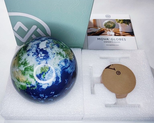 Mova mysterious globe 11.4cm Earth w/ acrylic base | eBay