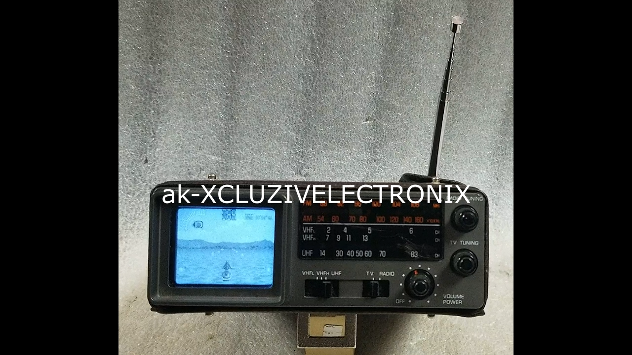VINTAGE UNISONIC AM/FM 2 BAND RADIO VHF/UHF ALL CHANNEL MICRO TV XL-990 ...