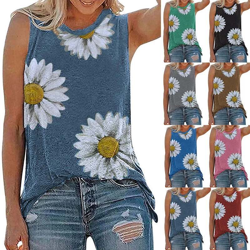 Daisy Print Tank Top