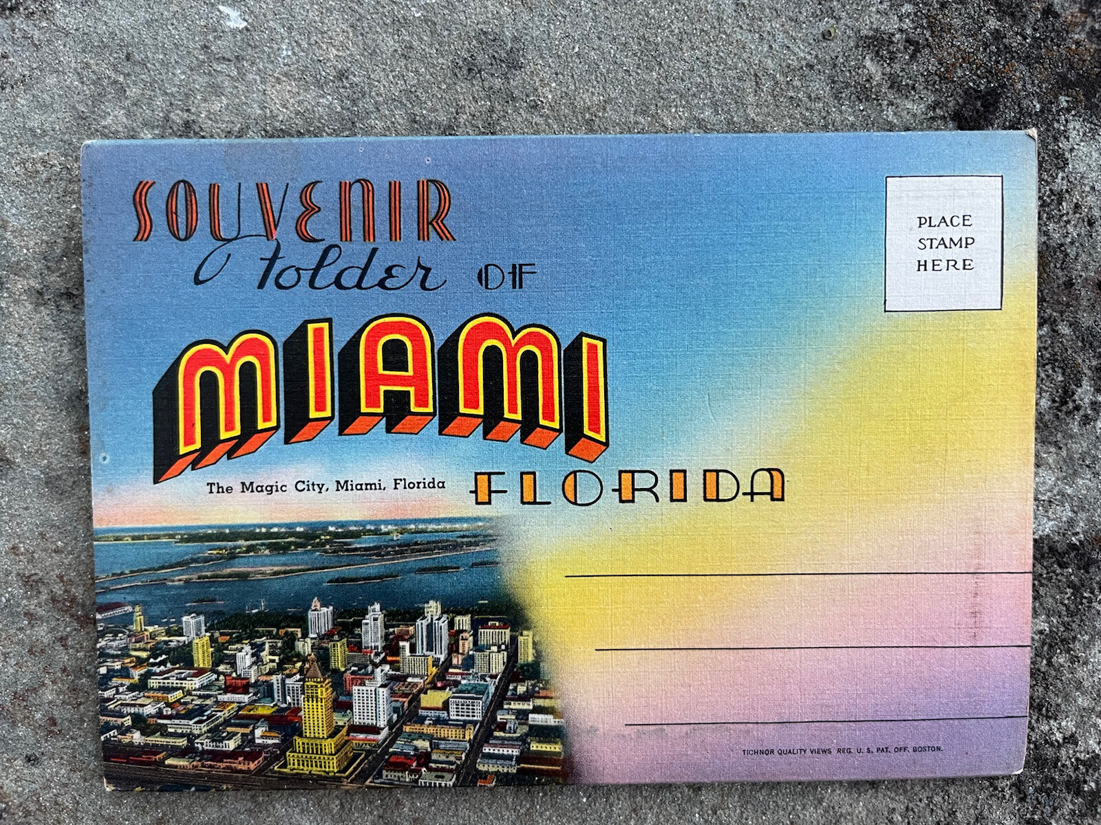 Vintage Mid Century Fold Out Postcard Souvenir / Miami, FL | eBay