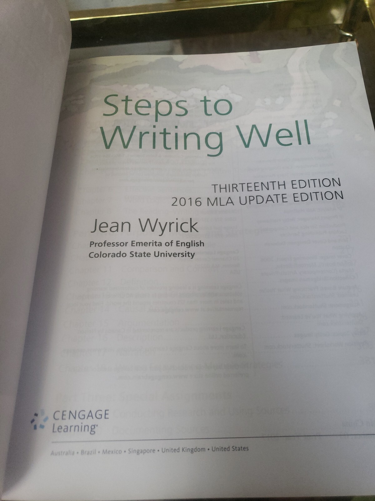 Steps to Writing Well 2016 MLA Thirteenth Edition Jean Wyrick ...