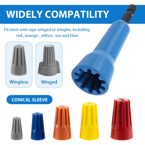 2pcs Nut Driver Connector Spin For Drill Cable Wire Twisting Tool With ...