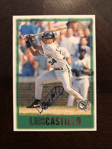 LUIS CASTILLO 1997 TOPPS AUTOGRAPHED SIGNED AUTO BASEBALL CARD 267 ...
