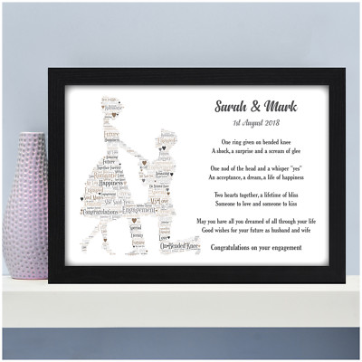 Personalised Engagement Gifts Engaged Couple Presents Keepsakes Fiance ...