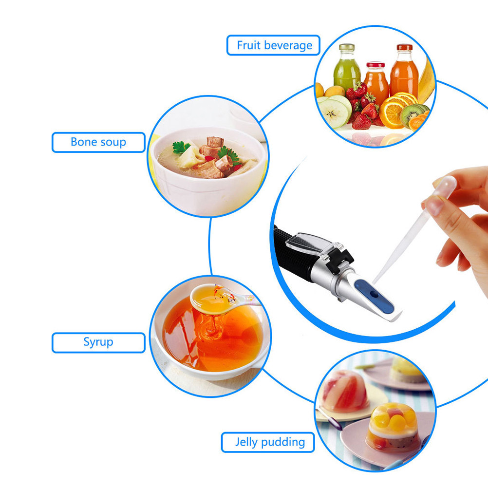 0-32% Brix sugar wine beer fruit scale refractometer alcol meter test ...