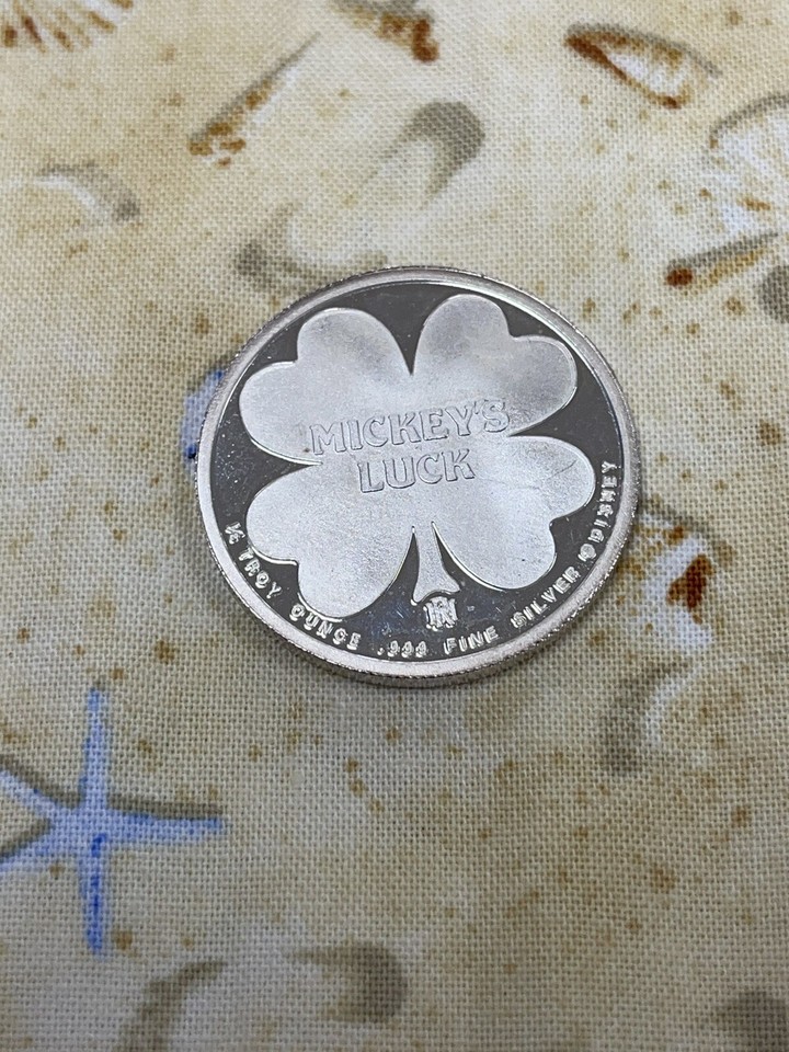 Good Luck Mickey 1/2 oz Silver 1991 | eBay