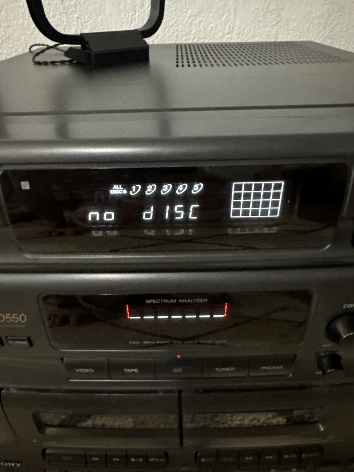 Sony LBT-D550 Stereo System CD Changer Dual Cassette Deck Reciever HCD ...