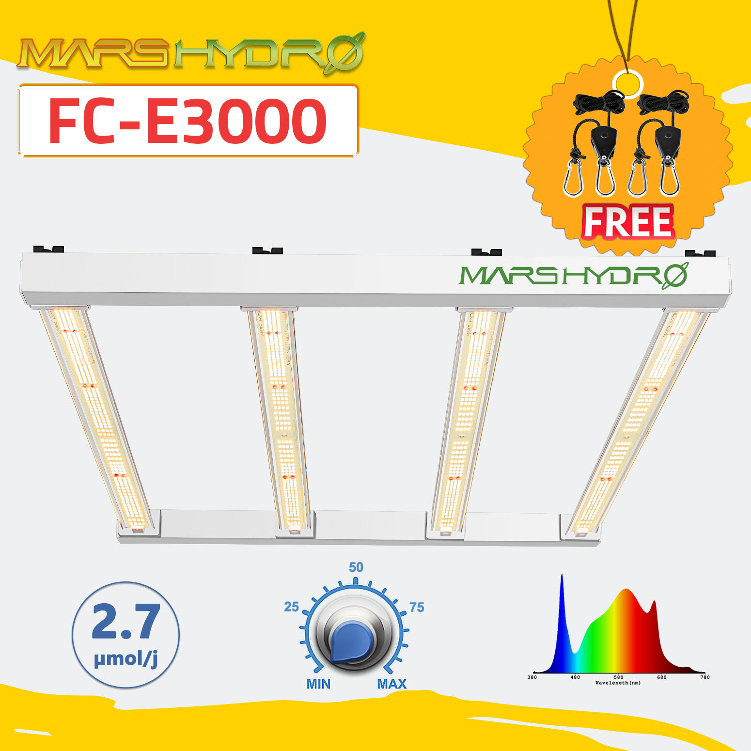 Mars Hydro FC-E3000 4800 6500 8000 LED Grow Light Bars for Indoor Plant Flower | eBay