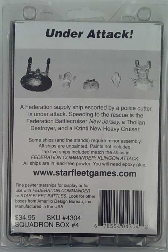 STAR FLEET BATTLES: Federation Commander Squadron Box #4 (ADB SFB 4304 ...