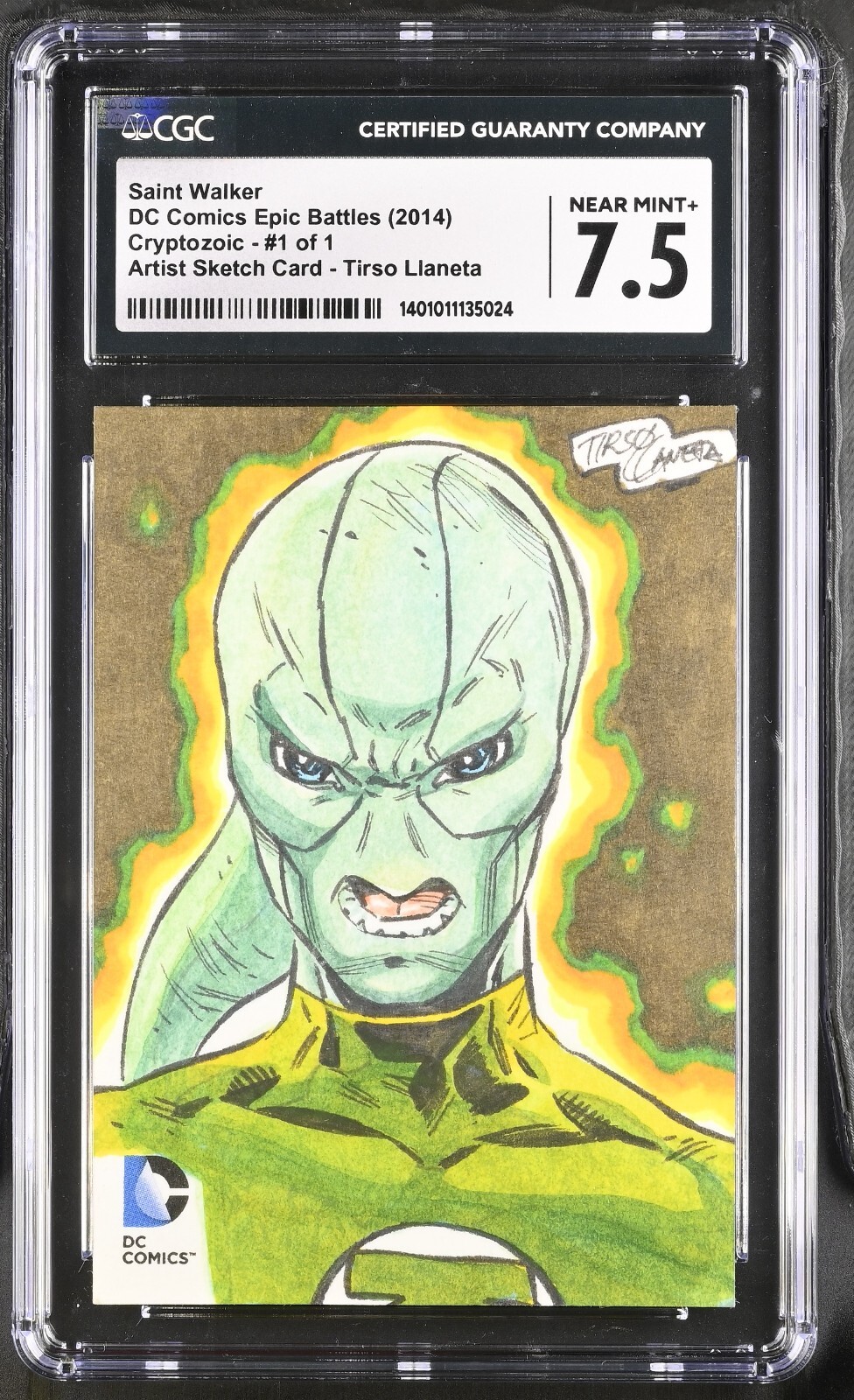 Cryptozoic DC Artist Sketch Card 1/1 - Saint Walker - Tirso Llaneta ...