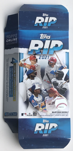 2021 Topps Rip Baseball Online Exclusive EMPTY BOX Art Booster Pack ...