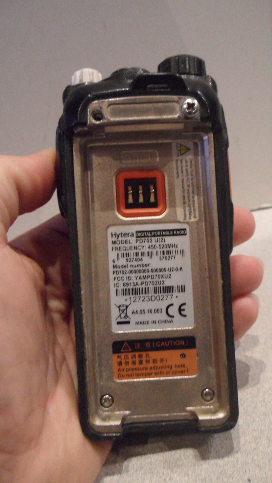 Set Of (2) HYTERA PD702 U(2) Two Way RADIO UHF 450-520Mhz W/ Ant Clip ...