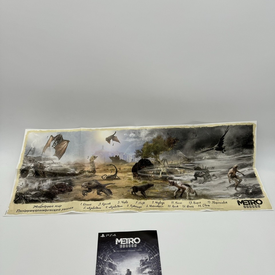 Metro Exodus Playstation 4 Ps4 Poster Complete Cib 816819014516