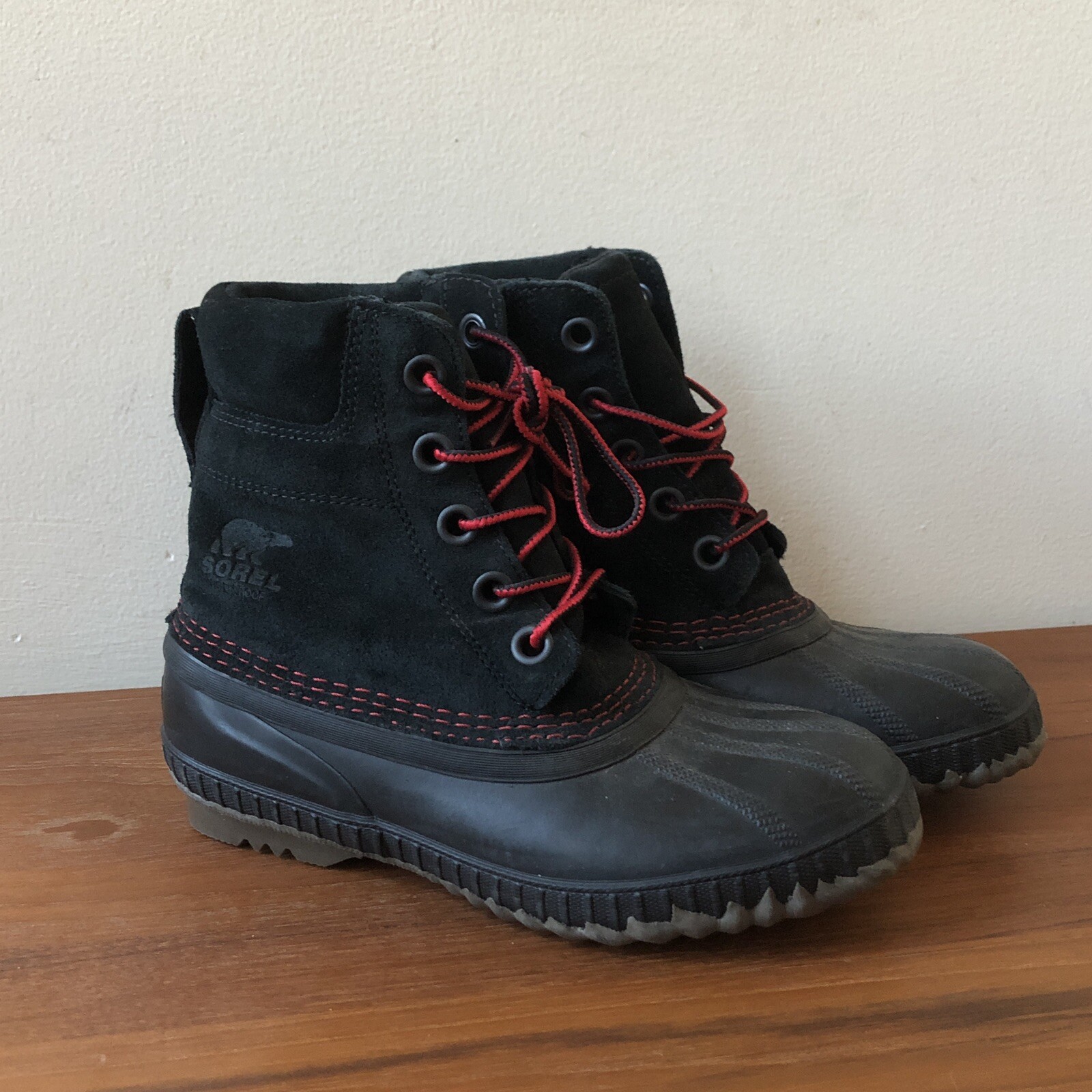 SOREL CHEYANNE II Black WINTER WATERPROOF SNOW PAC BOOTS YOUTH Sz 4 US ...