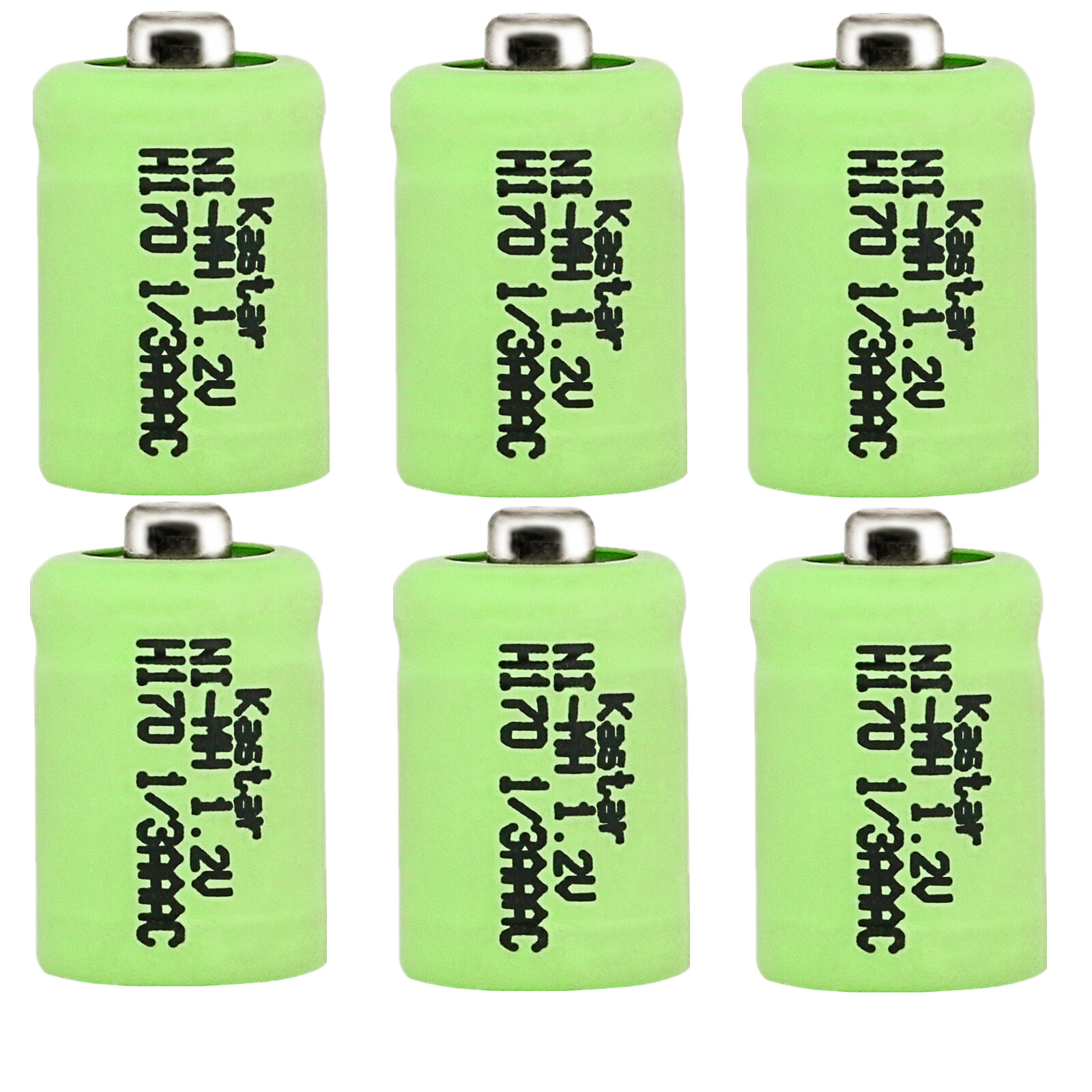 Kastar 1/3 AAA 1/3AAA 170 mAh Button Top MiMH Battery for Solar Lights ...