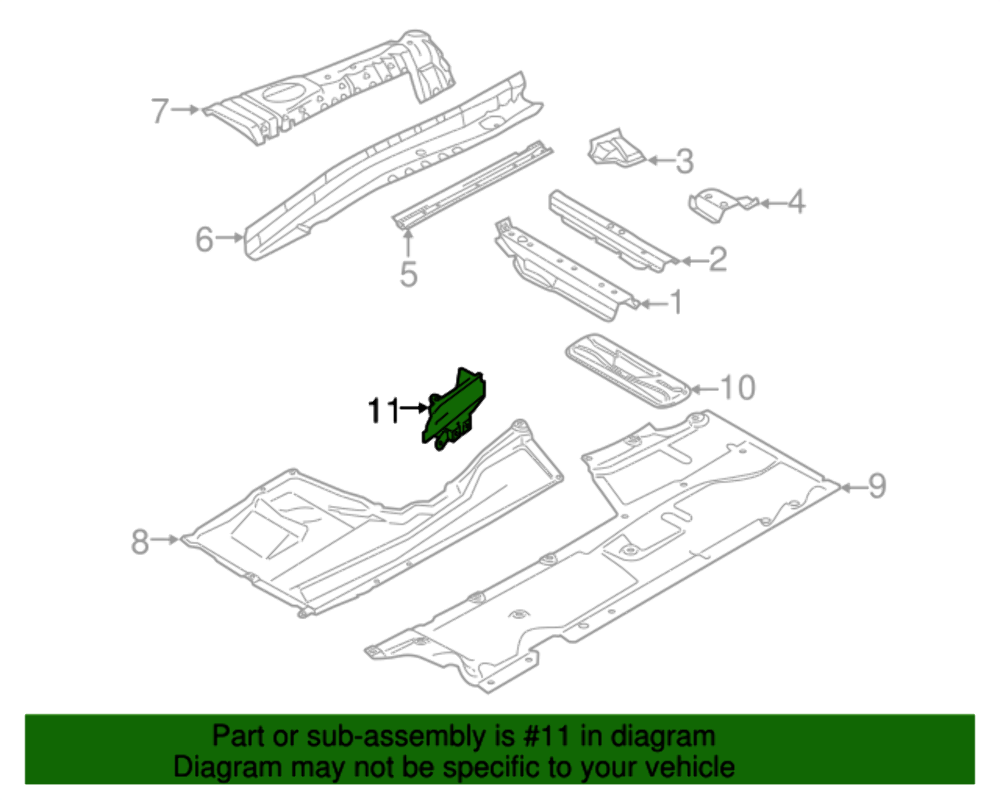 Genuine BMW End Panel Wheelhousing Fro (2014-2020) OE 51717291950 for ...