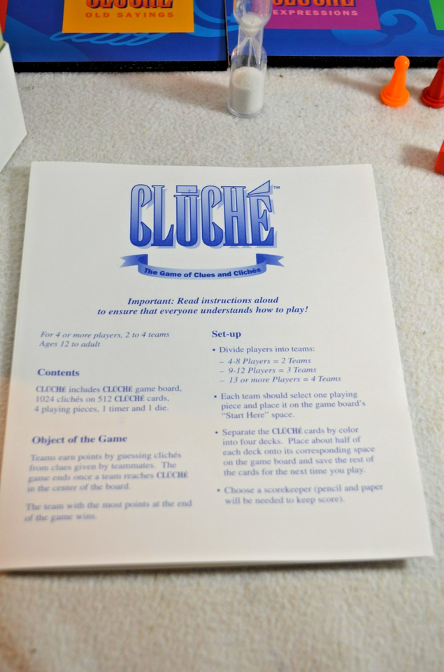 Vintage Clunche The Game Of CLues and Clinches Board Game Complete ...