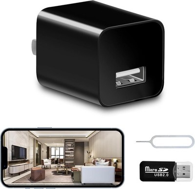Mini 1080P Camera Charger - Wireless Camera - Wifi Tiny USB Charger ...