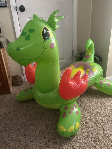 Intex Inflatable Green Dragon Ride On Pool Float 2002 | eBay