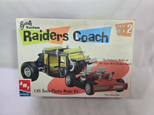 AMT 1/25 SCALE " BARRIS KUSTOM 'RAIDERS COACH' " PLASTIC MODEL KIT NO ...