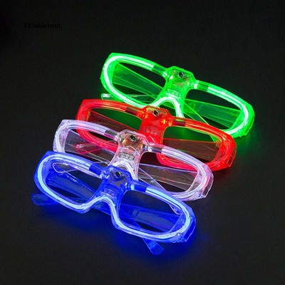 12 Frame LED Flashing Glasses Light Up Sunglasses Wedding Party Favor ...