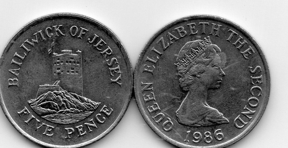 OLD Large 5p COINS 1968 to 1989 5 NEW PENCE UK & JERSEY COIN HUNT L@@K ...