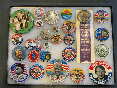 Jimmy Carter Political Item Collection Mostly Pinback Buttons | eBay
