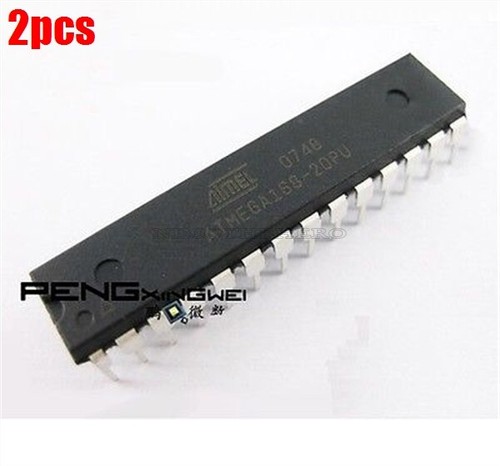 2Pcs Atmel Mcu 8Bit 16Kb Flash DIP28 ATMEGA168 ATMEGA168-20PU New Ic pl ...