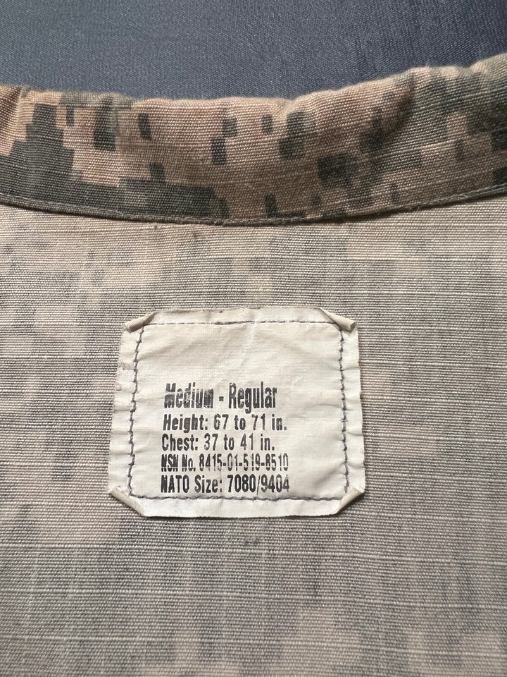 US Army Combat Uniform ACU Military Top Shirt Jacket Medium-Regular | eBay
