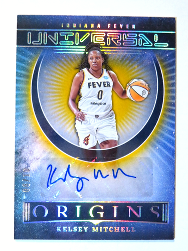 2023 Panini Origins WNBA Kelsey Mitchell Universal Auto Gold Card Fever ...