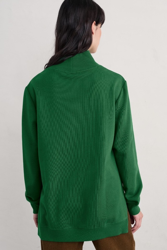 Seasalt Women's Sweatshirt - green Bremble Organic Cotton Turtleneck ...