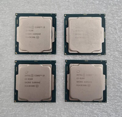 [LOT 4 PCS] Intel Core i3 i3-8100 SR3N5 CPU Processor Quad-Core 3.60GHz ...