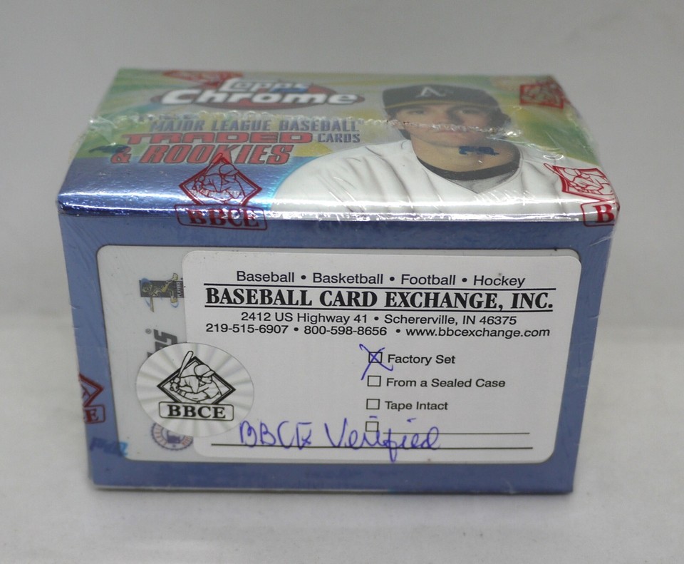 2000 TOPPS CHROME TRADED ROOKIE & TRADED BASEBALL FACTORY SEALED/BBCE ...
