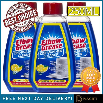 ELBOW GREASE DISHWASHER CLEANER LIMESCALE FRESH LEMON SPARKLE CLEAN ...