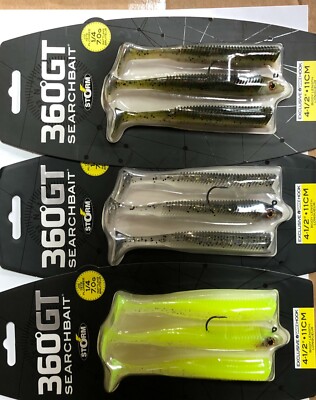 Storm Lures-Storm 360Gt Searchbait-Soft Body Swimbait - 4.5" 3 Pack | eBay